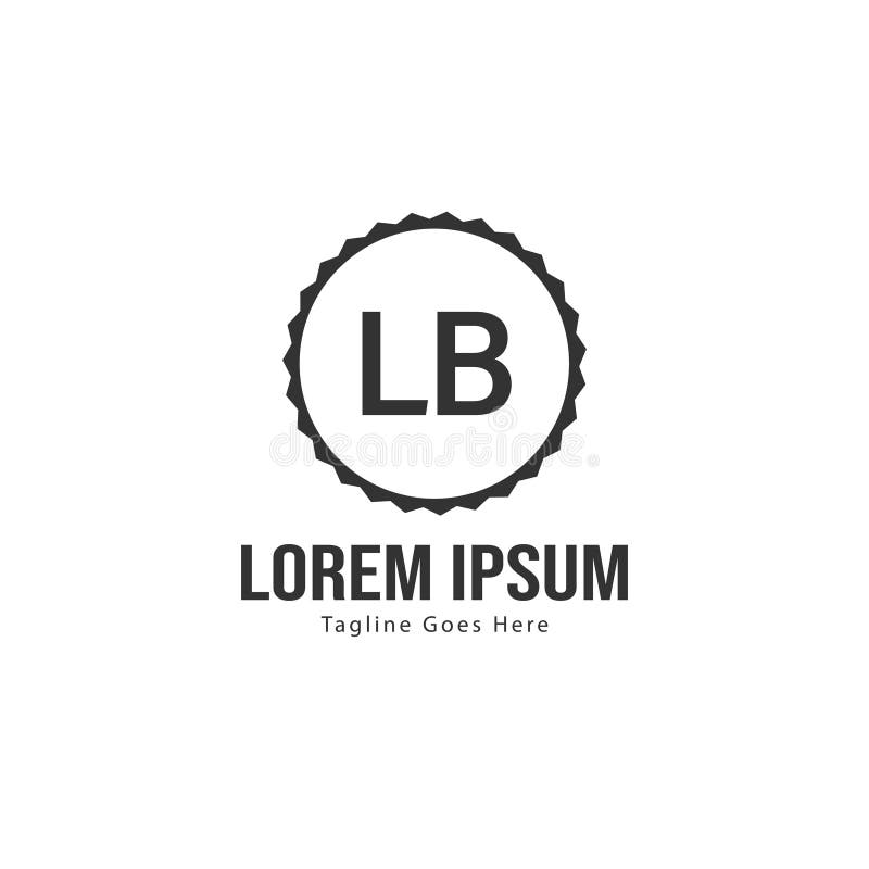 Initial LB Logo Template with Modern Frame. Minimalist LB Letter Logo ...