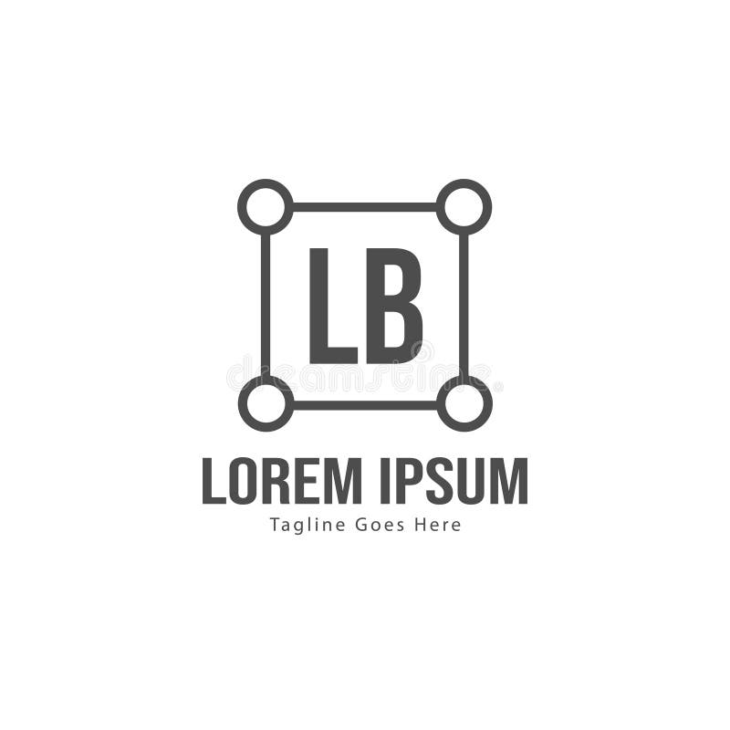 Initial LB Logo Template with Modern Frame. Minimalist LB Letter Logo ...