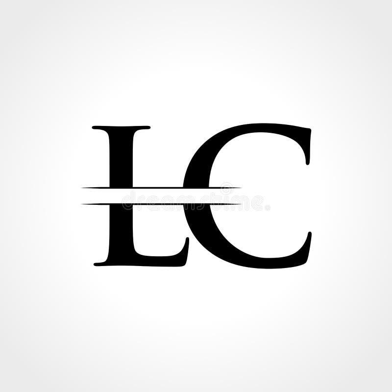 Initial LC Letter Logo Design Vector Template. Abstract Black Letter LC ...