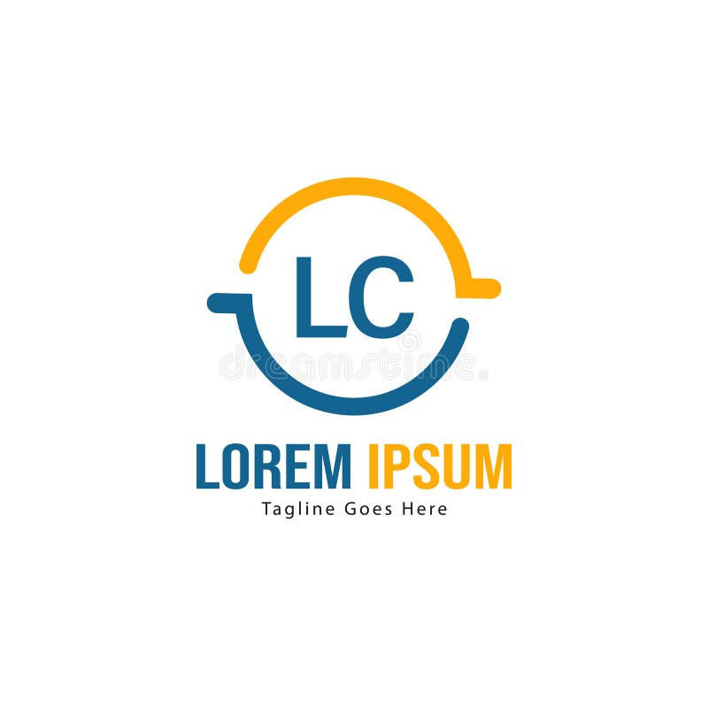 Initial LC Logo Template with Modern Frame. Minimalist LC Letter Logo ...