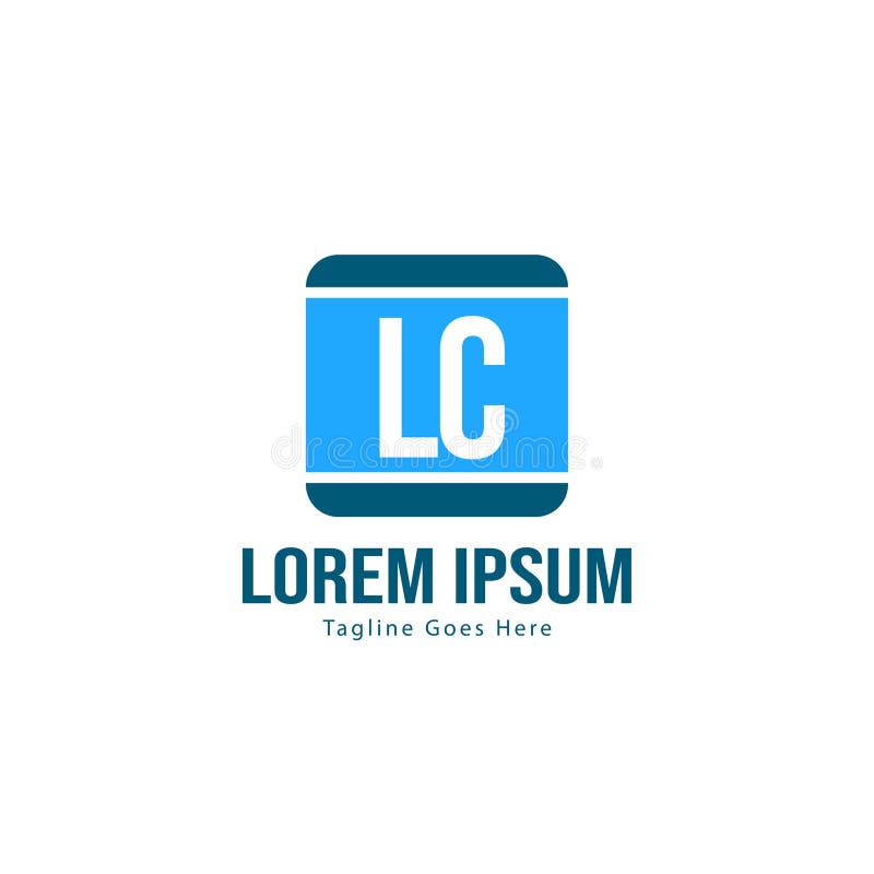 Initial LC Logo Template with Modern Frame. Minimalist LC Letter Logo ...