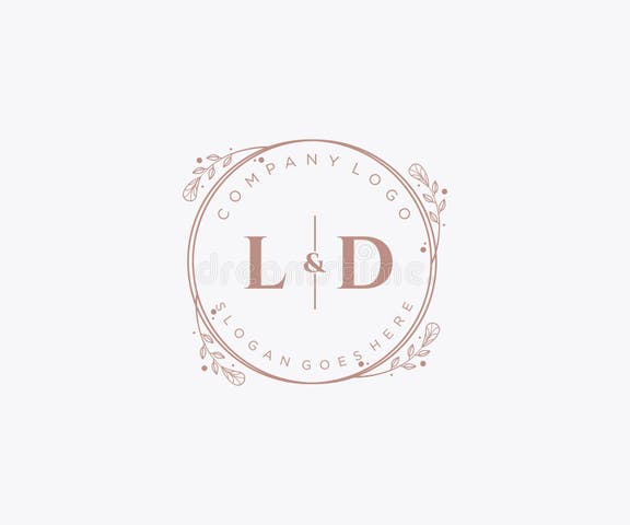Initial LD Letters Decorative Luxury Wedding Logo Stock Vector ...