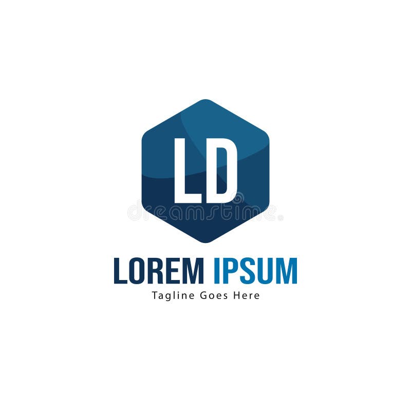 Initial LD Logo Template with Modern Frame. Minimalist LD Letter Logo ...