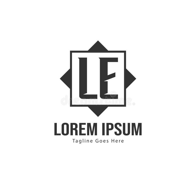 Initial LE Logo Template with Modern Frame. Minimalist LE Letter Logo ...