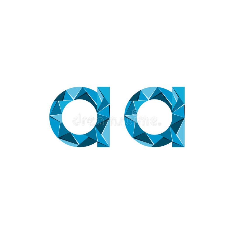 Initial Letter Aa Abstract Triangle Logo Vector Stock Vector ...
