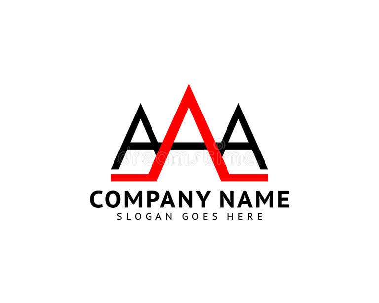 Initial Letter AAA Logo Icon Design Template Stock Vector ...