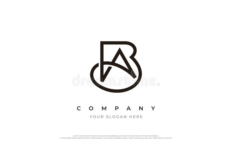 Initial Letter AB Logo or BA Monogram Logo Design Vector Stock Vector ...