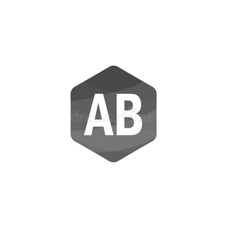 Initial Letter AB Logo Template Vector Design Stock Vector ...