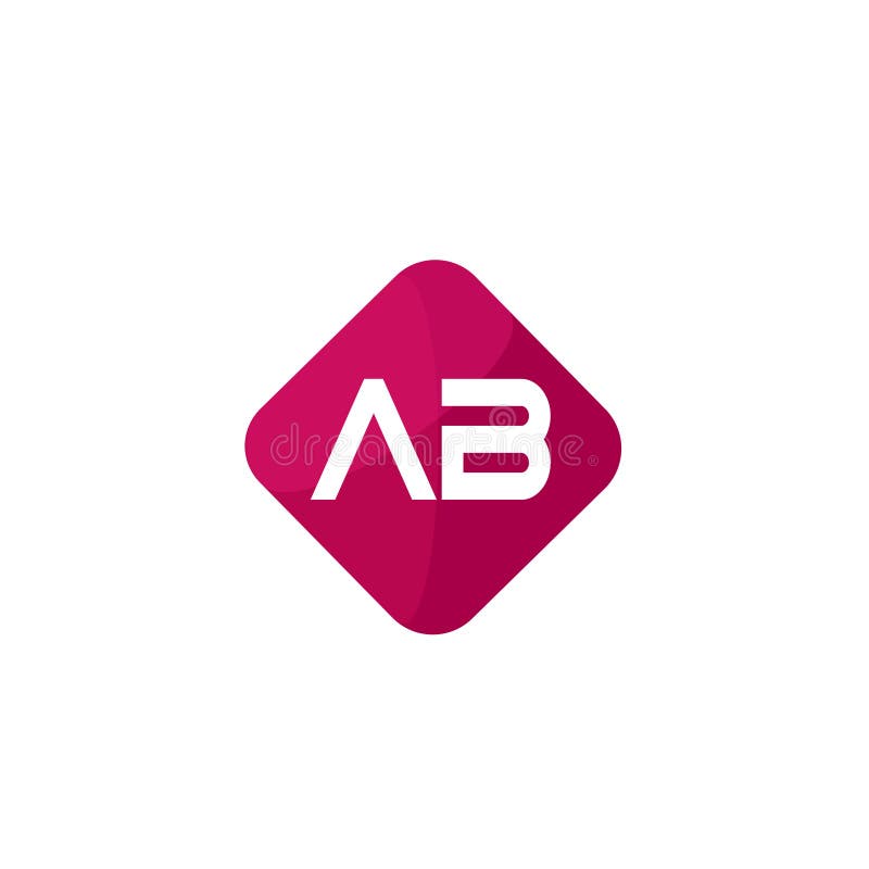Initial Letter AB Logo Template Vector Design Stock Vector ...