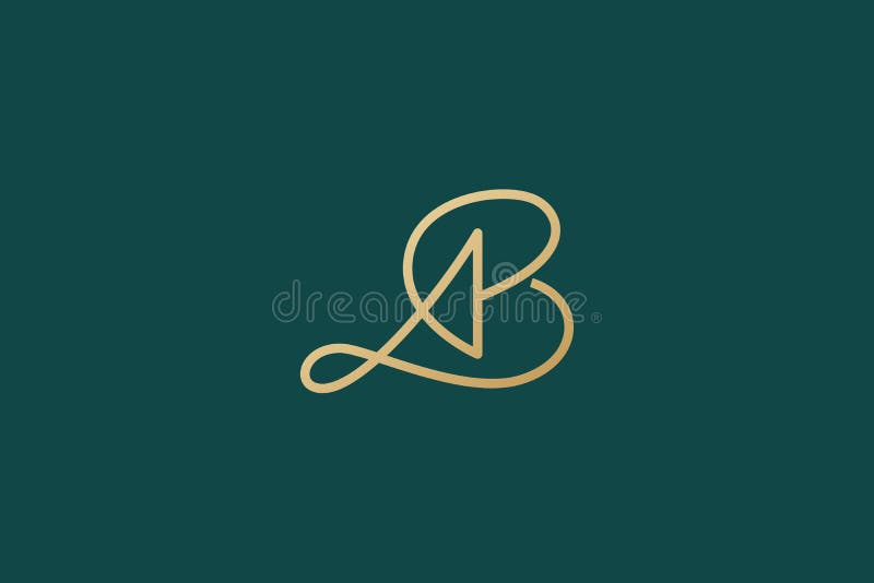 Initial Letter AB Monogram Logo Design Vector Template Stock Vector ...