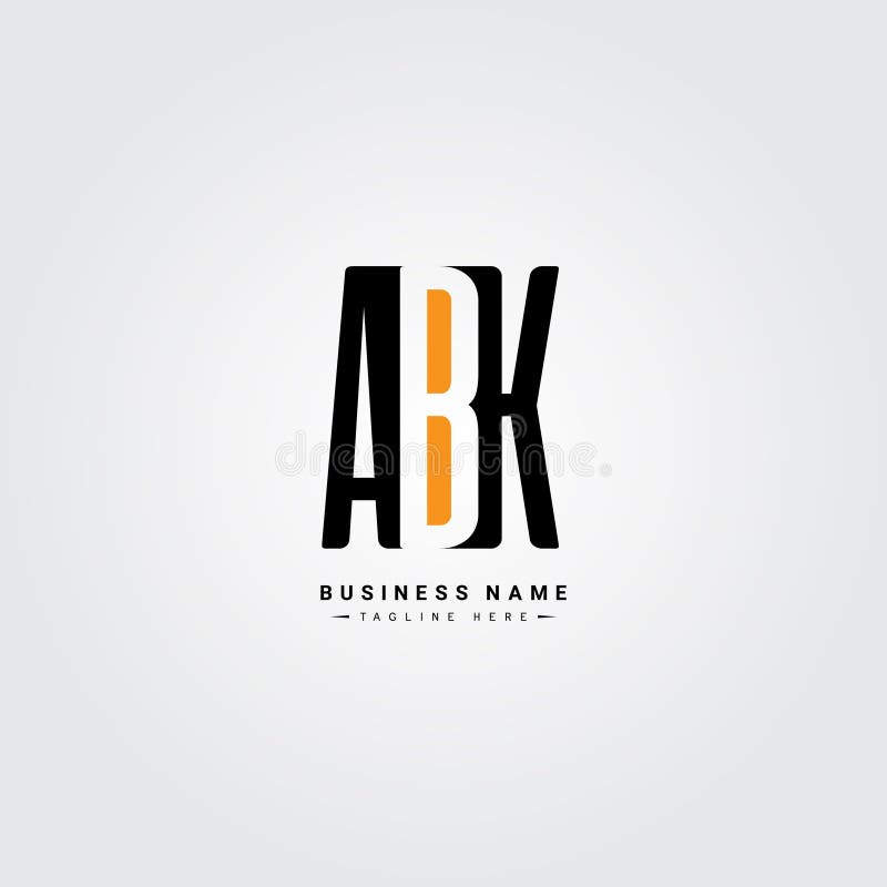 Initial Letter ABK Logo - Simple Business Logo for Alphabet a, B and K ...
