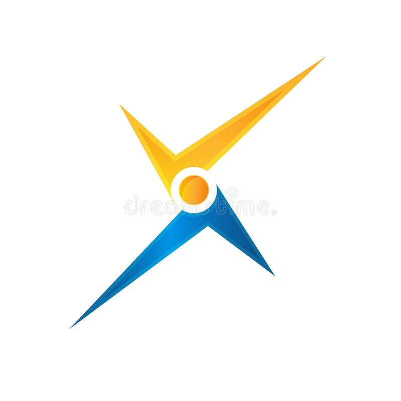 Initial Letter X in Abstract Style on White Background Stock Vector ...