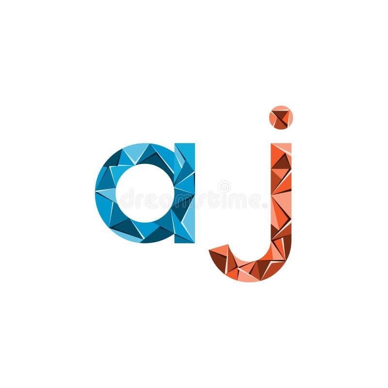 Initial Letter Aj Abstract Triangle Logo Vector Stock Vector ...