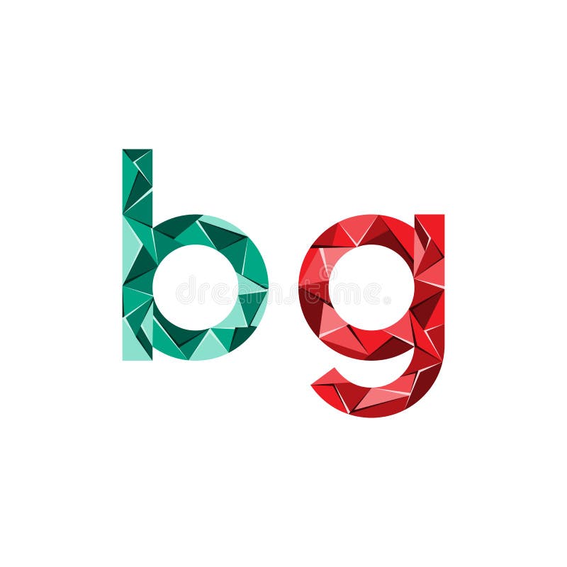 Initial Letter Bg Abstract Triangle Logo Vector Stock Vector ...