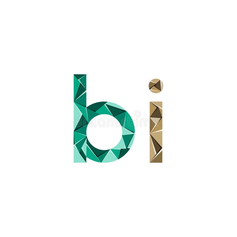 Initial Letter Bi Abstract Triangle Logo Vector Stock Vector ...