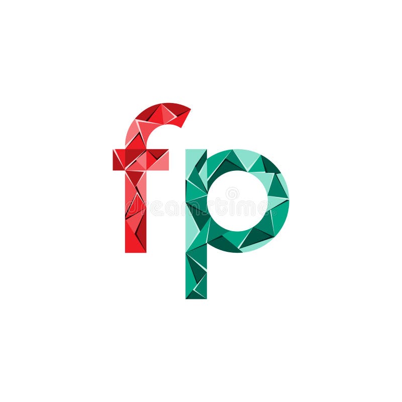 Initial Letter Fp Abstract Triangle Logo Vector Stock Vector ...