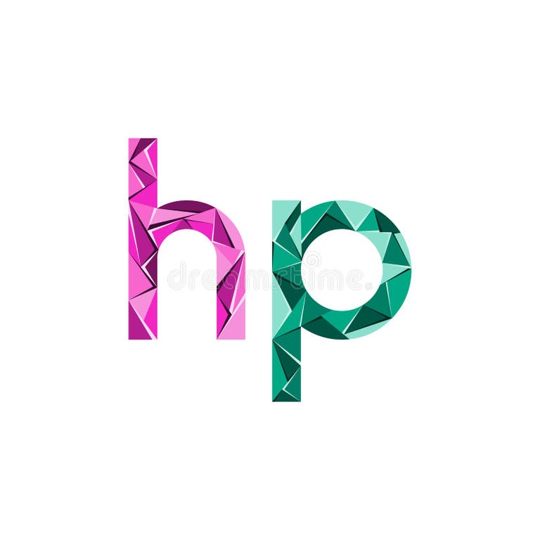 Initial Letter Hp Abstract Triangle Logo Vector Stock Vector ...