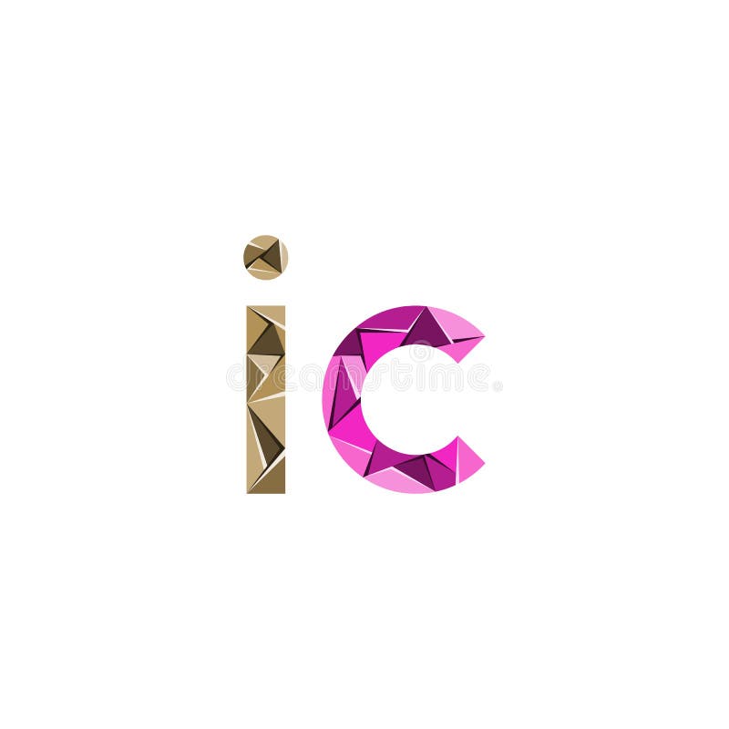 Initial Letter Ic Abstract Triangle Logo Vector Stock Vector ...