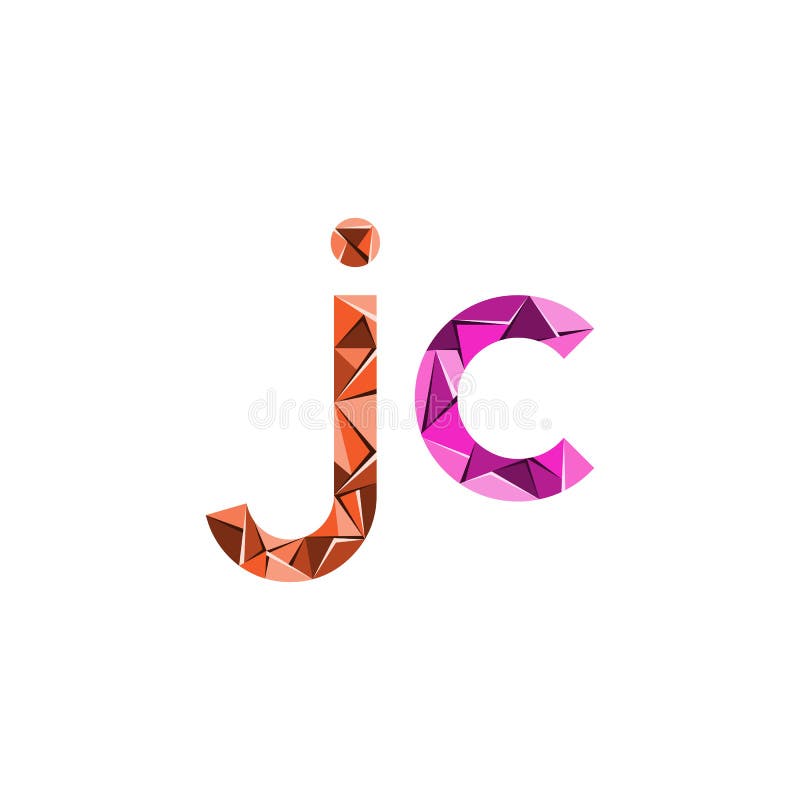 Initial Letter Jc Abstract Triangle Logo Vector Stock Vector ...