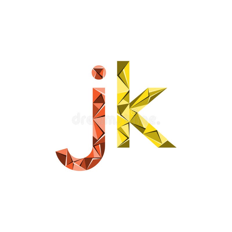 Initial Letter Jk Abstract Triangle Logo Vector Stock Vector ...