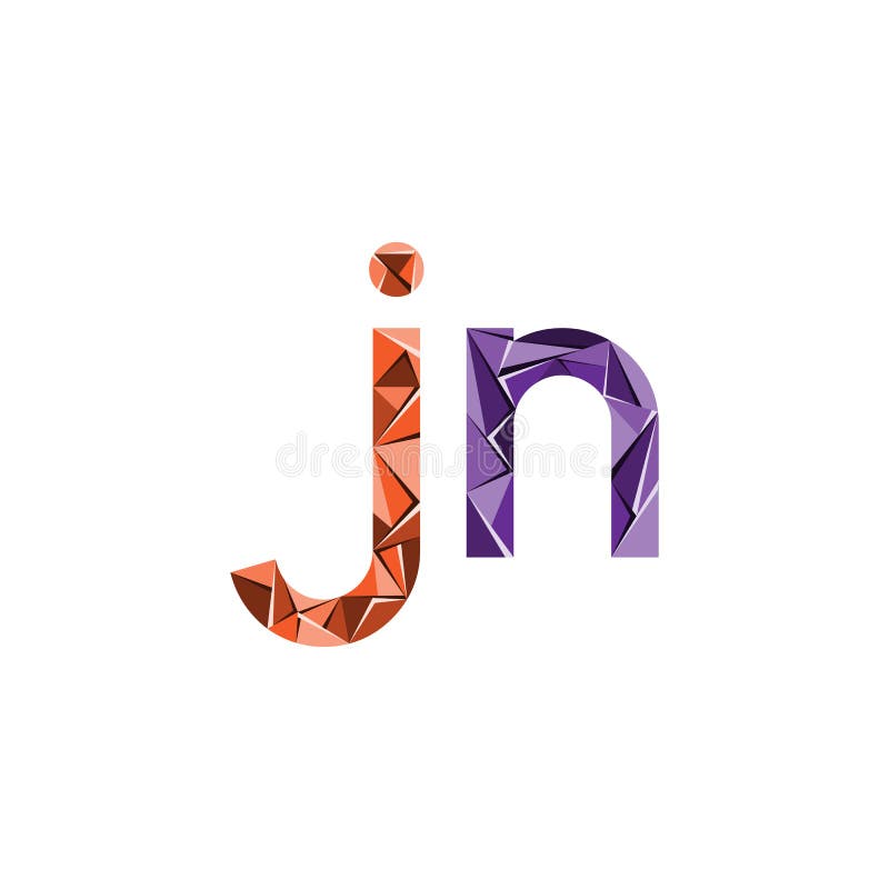 Initial Letter Jn Abstract Triangle Logo Vector Stock Vector ...