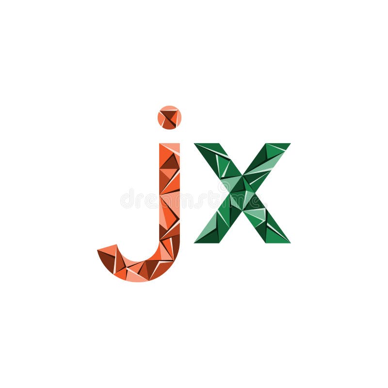Initial Letter Jx Abstract Triangle Logo Vector Stock Vector ...