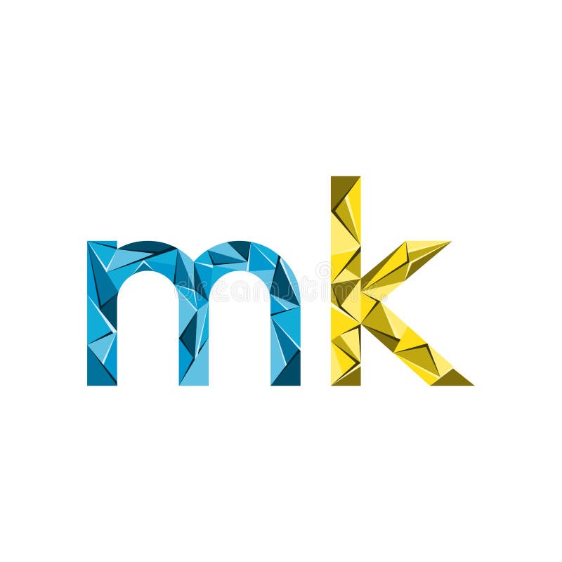 Initial Letter Mk Abstract Triangle Logo Vector Stock Vector ...