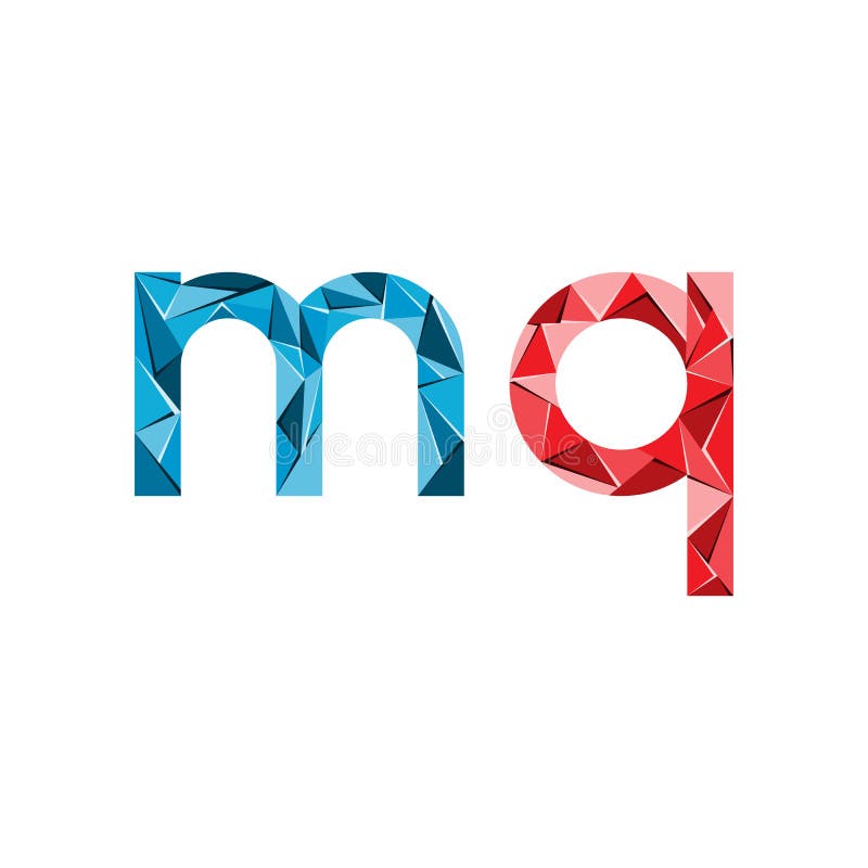 Initial Letter Mq Abstract Triangle Logo Vector Stock Vector ...