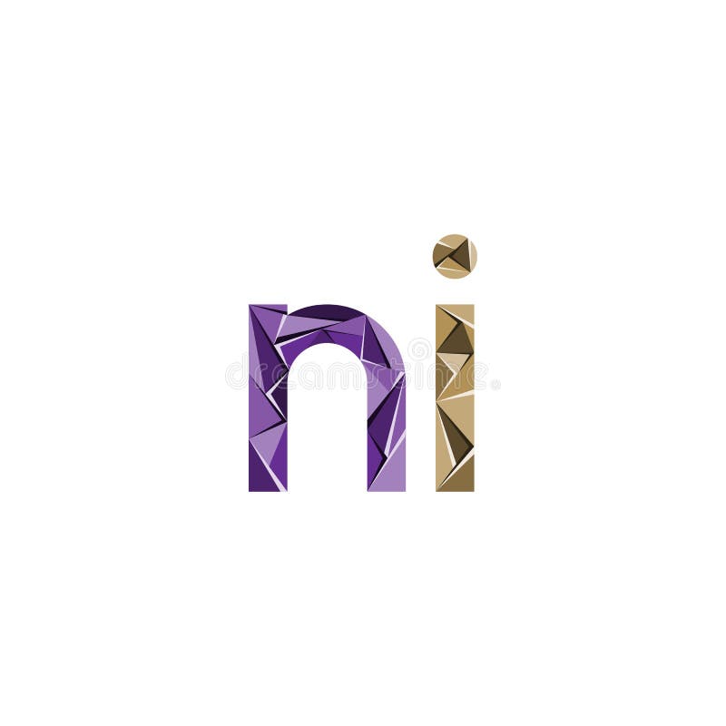 Initial Letter Ni Abstract Triangle Logo Vector Stock Vector ...