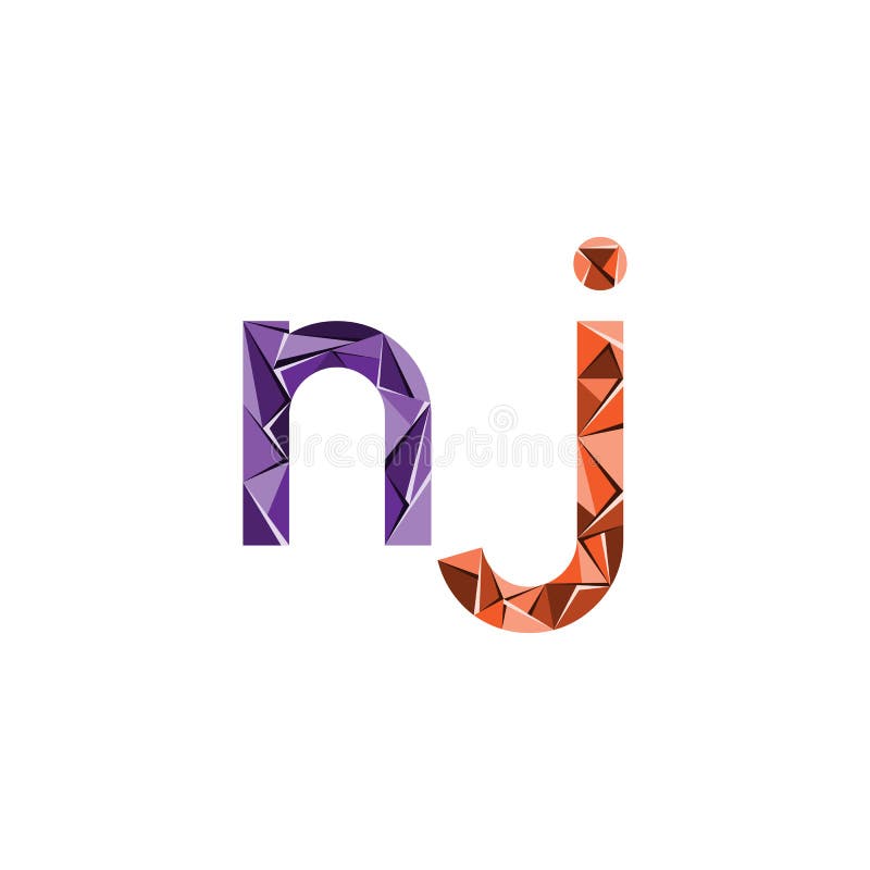 Initial Letter NJ Logo Design Vector Template. Creative Abstract NJ ...