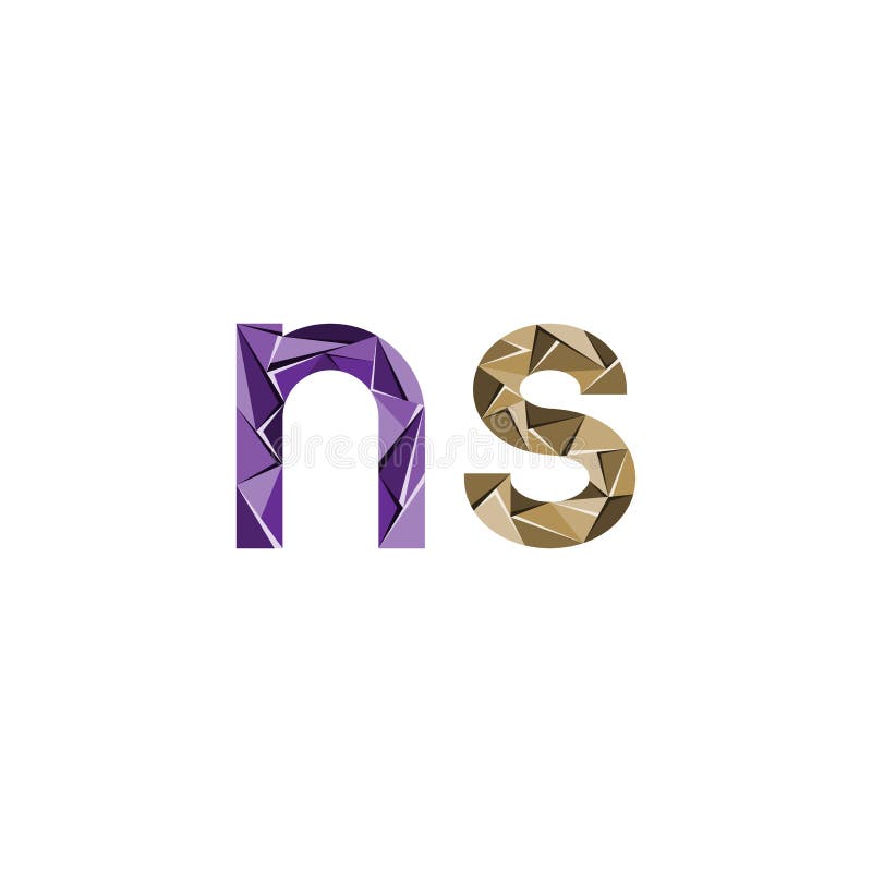 Initial Letter Ns Abstract Triangle Logo Vector Stock Vector ...