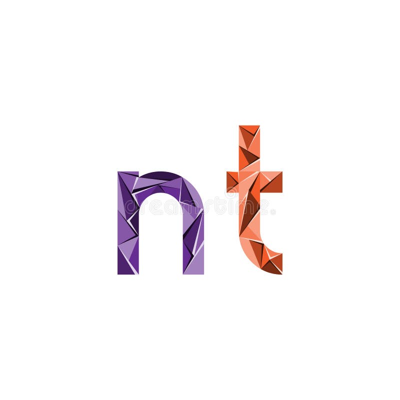 Initial Letter Nt Abstract Triangle Logo Vector Stock Vector ...