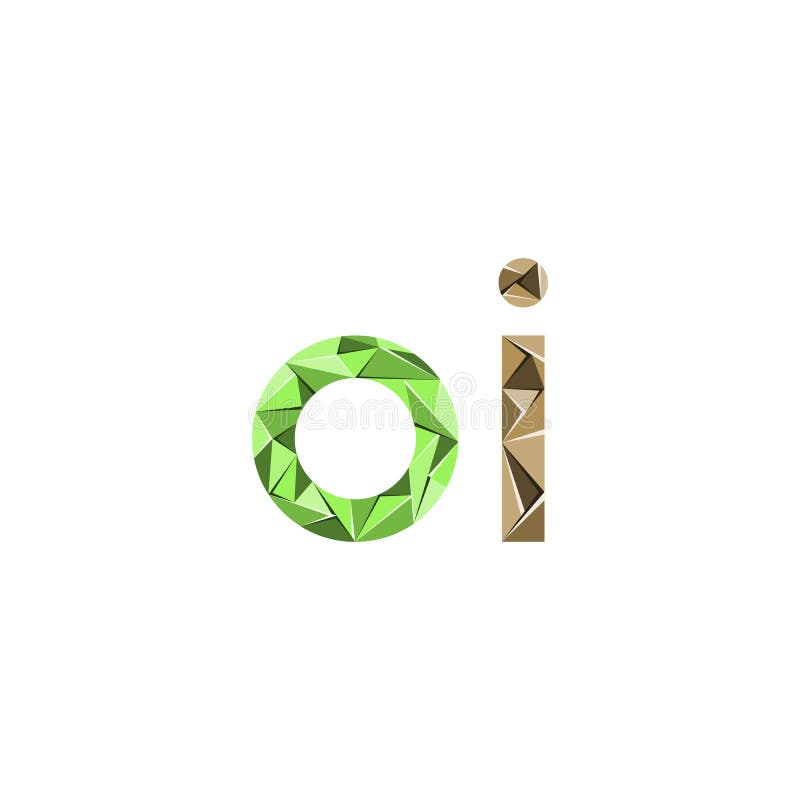 Initial Letter Oi Abstract Triangle Logo Vector Stock Vector ...