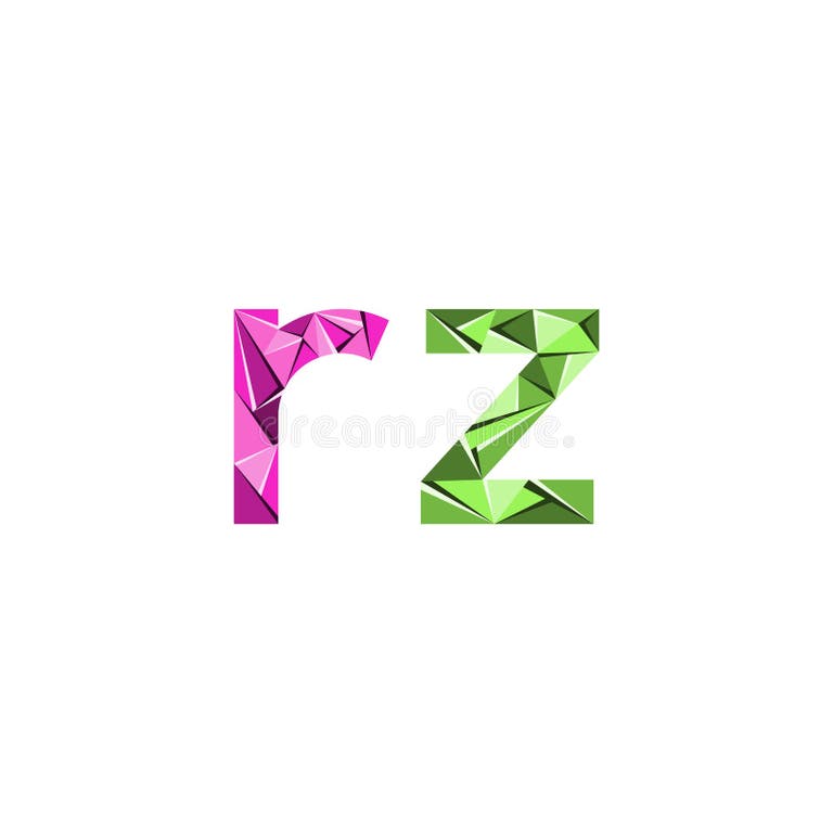 Initial Letter Rz Abstract Triangle Logo Vector Stock Vector ...