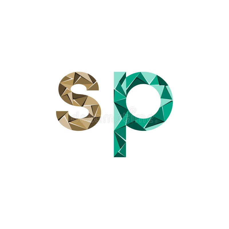 Initial SP Logo Design Creative Typography Vector Template. Digital ...