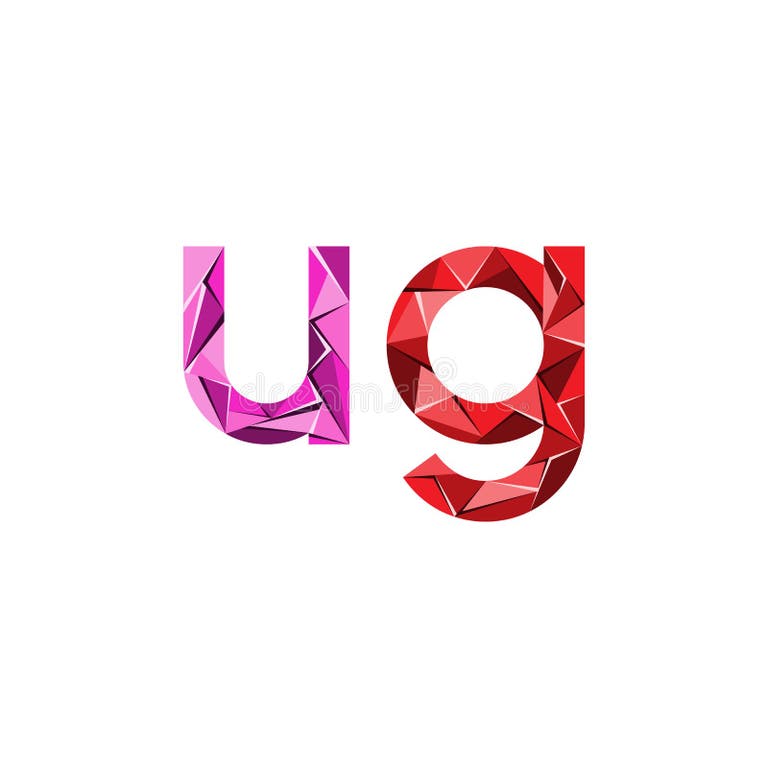 Initial Letter Ug Abstract Triangle Logo Vector Stock Vector ...