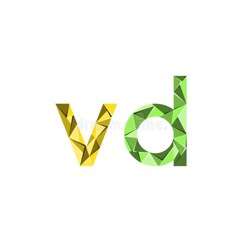 Initial Letter Vd Abstract Triangle Logo Vector Stock Vector ...