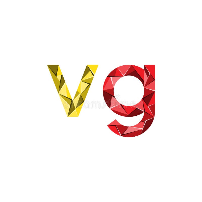 Initial Letter Vg Abstract Triangle Logo Vector Stock Vector ...