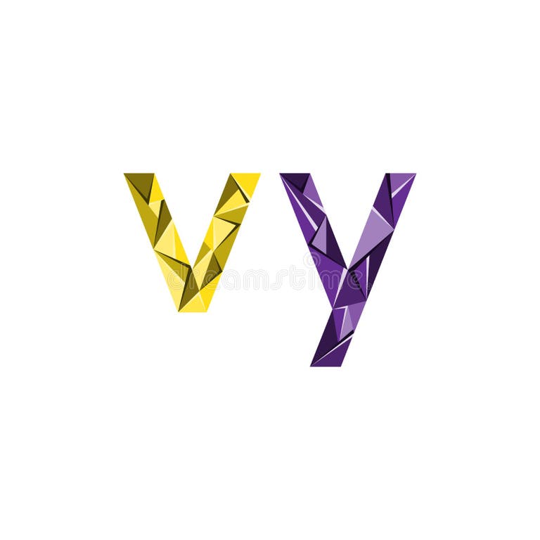 Initial Letter Vy Abstract Triangle Logo Vector Stock Vector ...