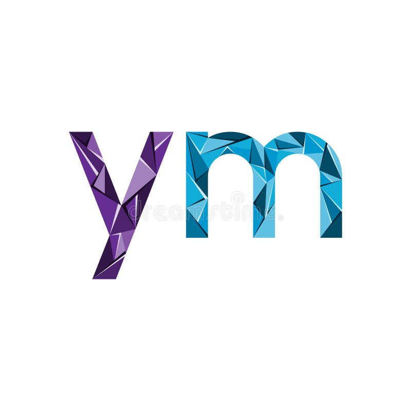 Initial Letter Ym Abstract Triangle Logo Vector Stock Vector ...