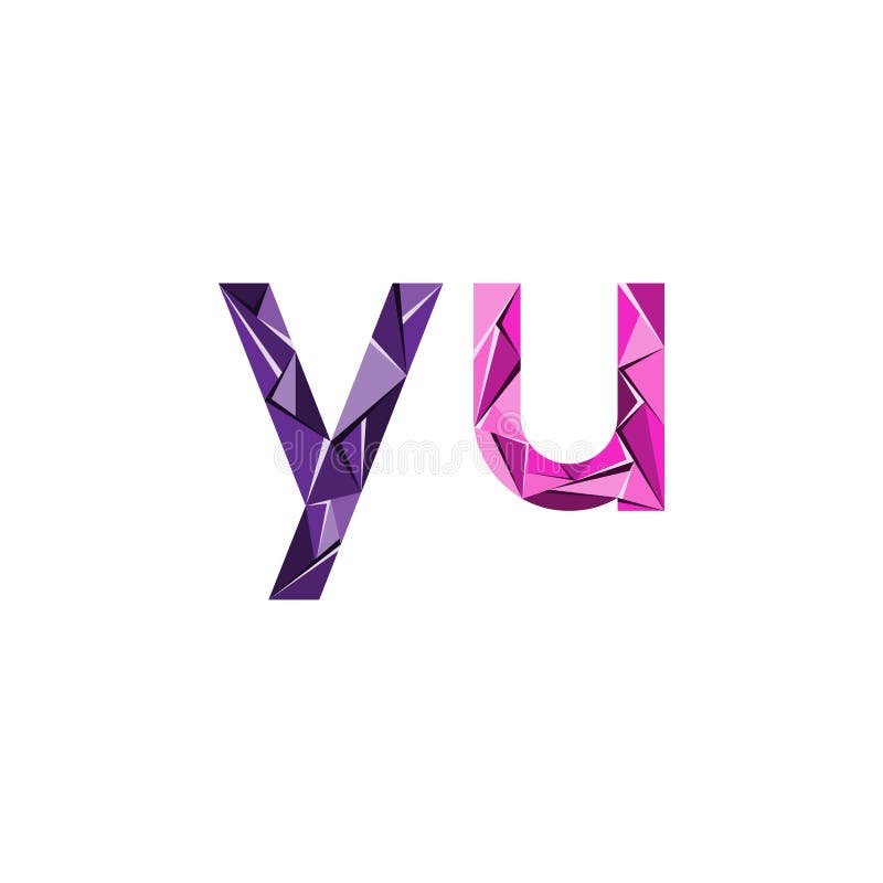 Initial Letter Yu Abstract Triangle Logo Vector Stock Vector ...