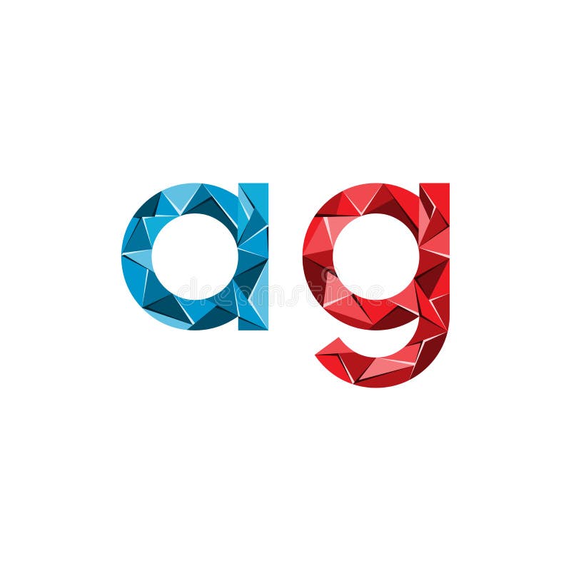 Initial Letter Ag Abstract Triangle Logo Vector Stock Vector ...