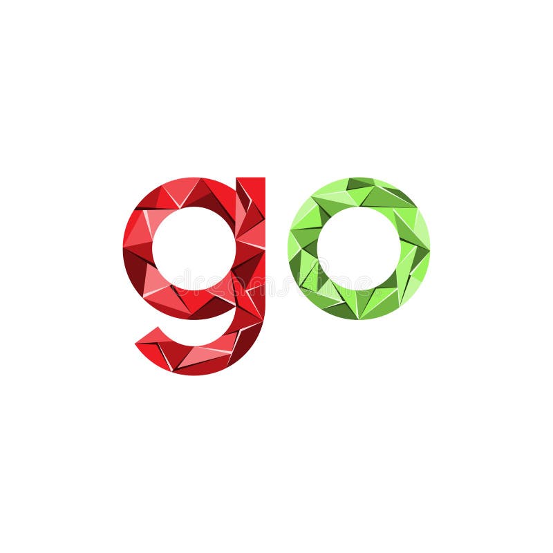 Initial Letter Go Abstract Triangle Logo Vector Stock Vector ...