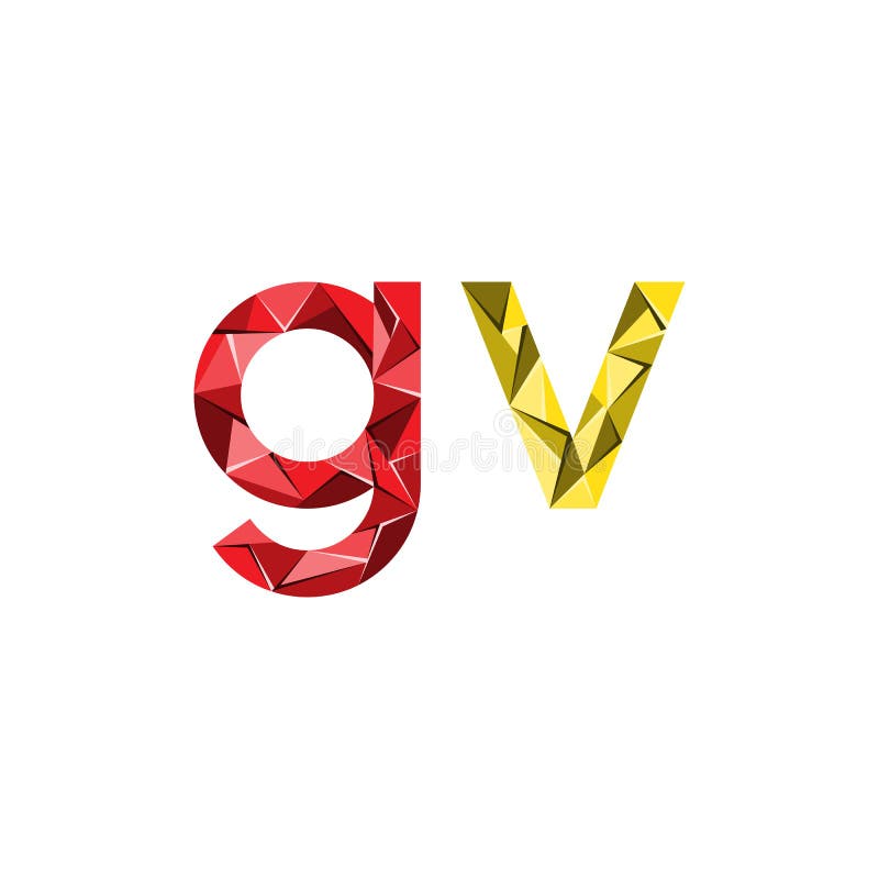Initial Letter Gv Abstract Triangle Logo Vector Stock Vector ...
