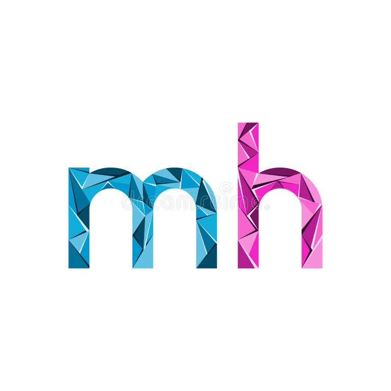 Initial Letter Mh Abstract Triangle Logo Vector Stock Vector ...