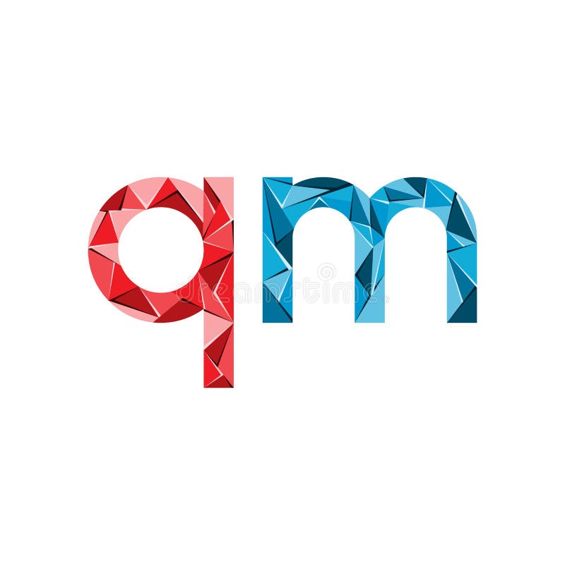 Initial Letter Qm Abstract Triangle Logo Vector Stock Vector ...