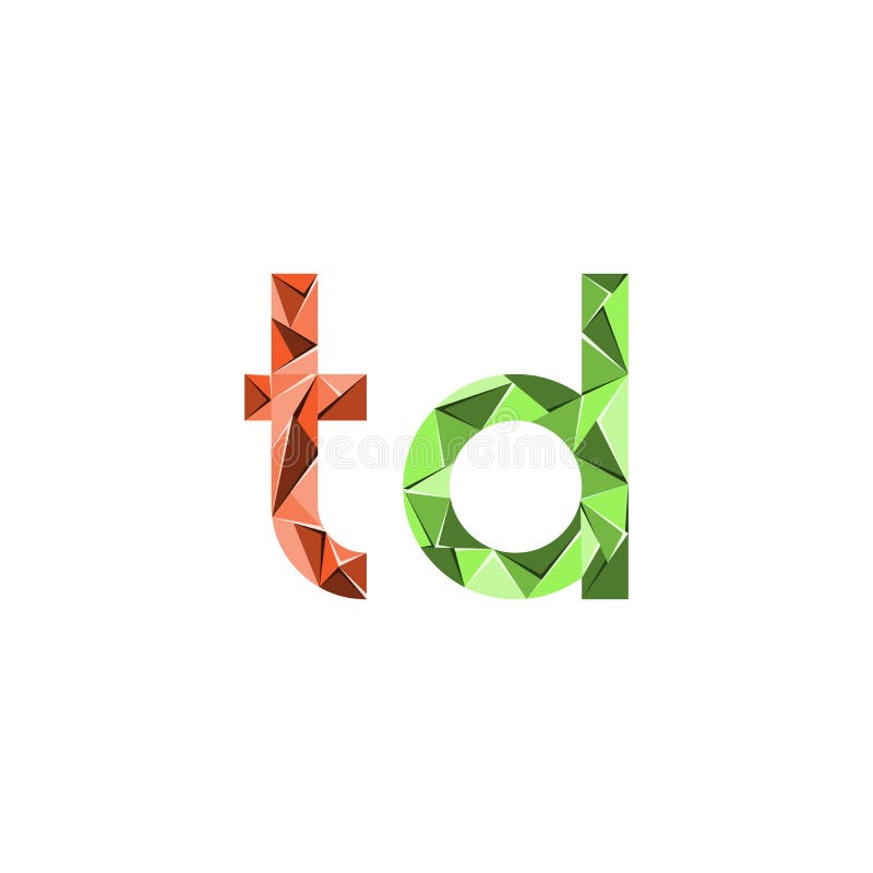 Initial Letter Td Abstract Triangle Logo Vector Stock Vector ...