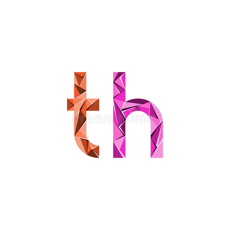 Initial Letter Th Abstract Triangle Logo Vector Stock Vector ...