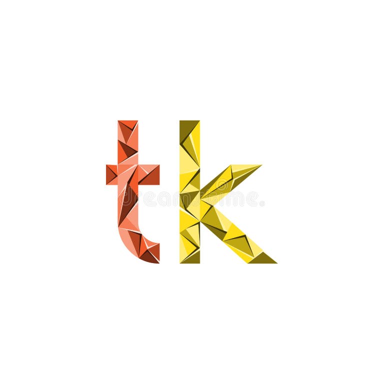 Initial Letter Tk Abstract Triangle Logo Vector Stock Vector ...