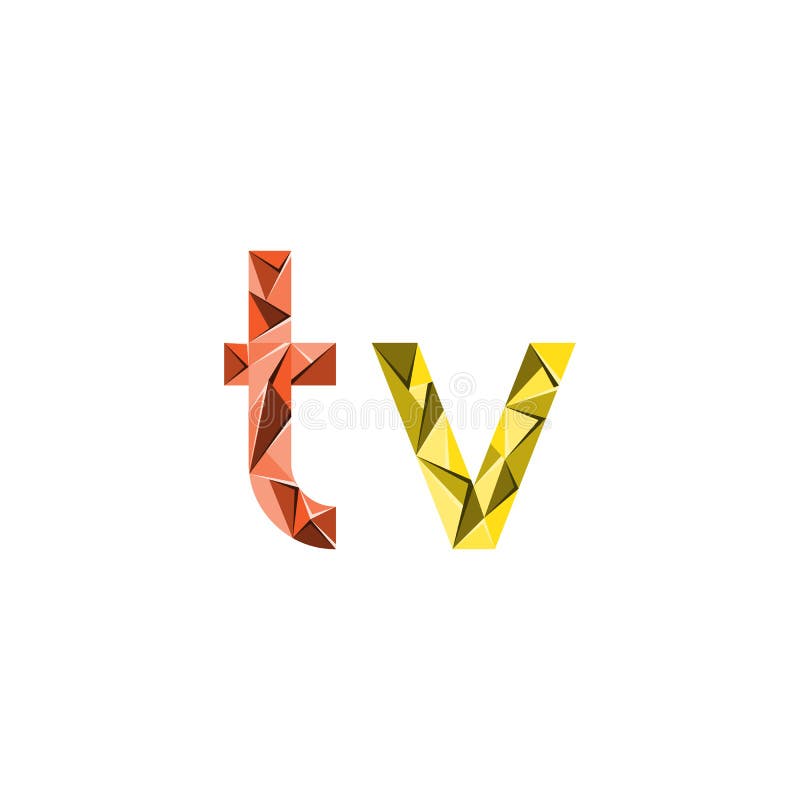 Initial Letter Tv Abstract Triangle Logo Vector Stock Vector ...